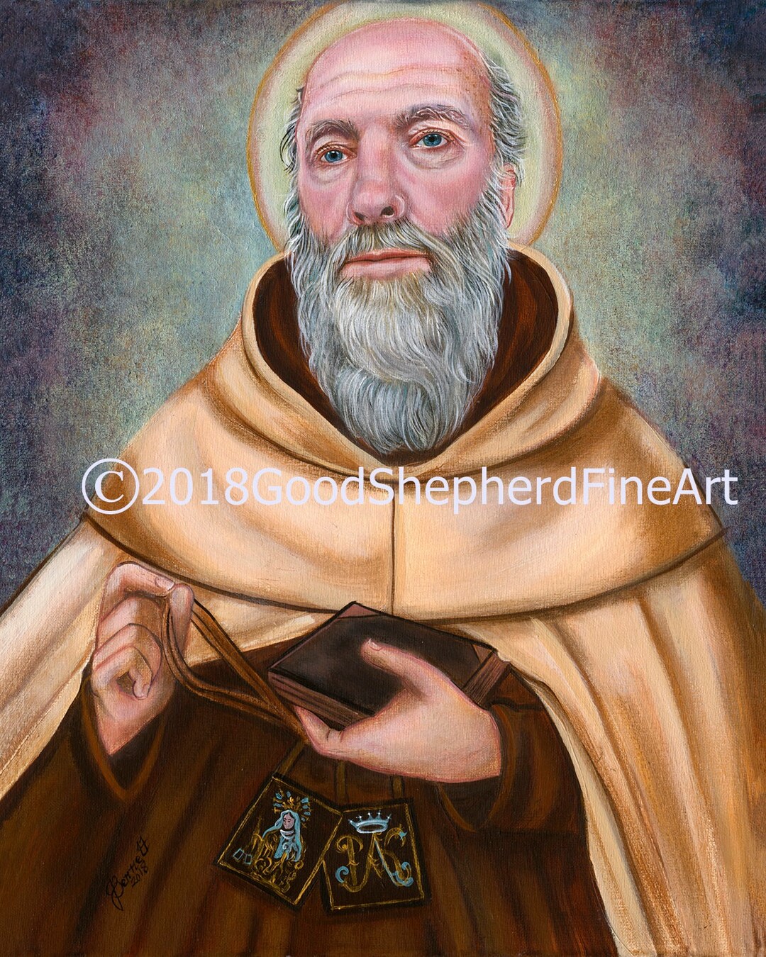 Saint Simon Stock, Brown Scapular 8"x10" & 11"x14" Prints on White Card ...