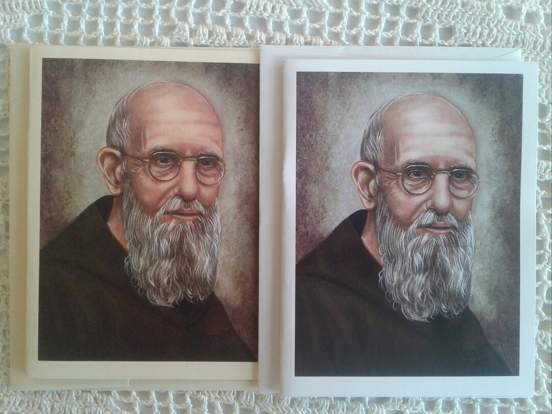 Blessed Solanus Casey Priest Friar Stationery Cards on White & Ivory ...