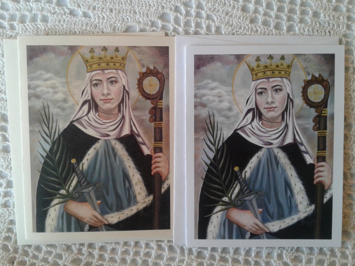 Saint Winifred Virgin Martyr and Abbess Stationery Cards on - Etsy