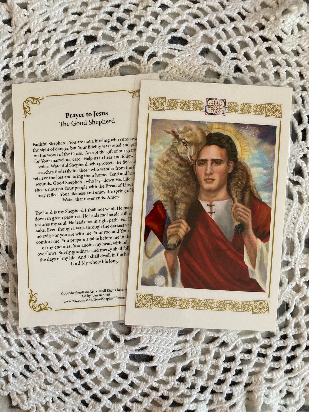The Good Shepherd Laminated Relic Card or Prayer Card - Etsy