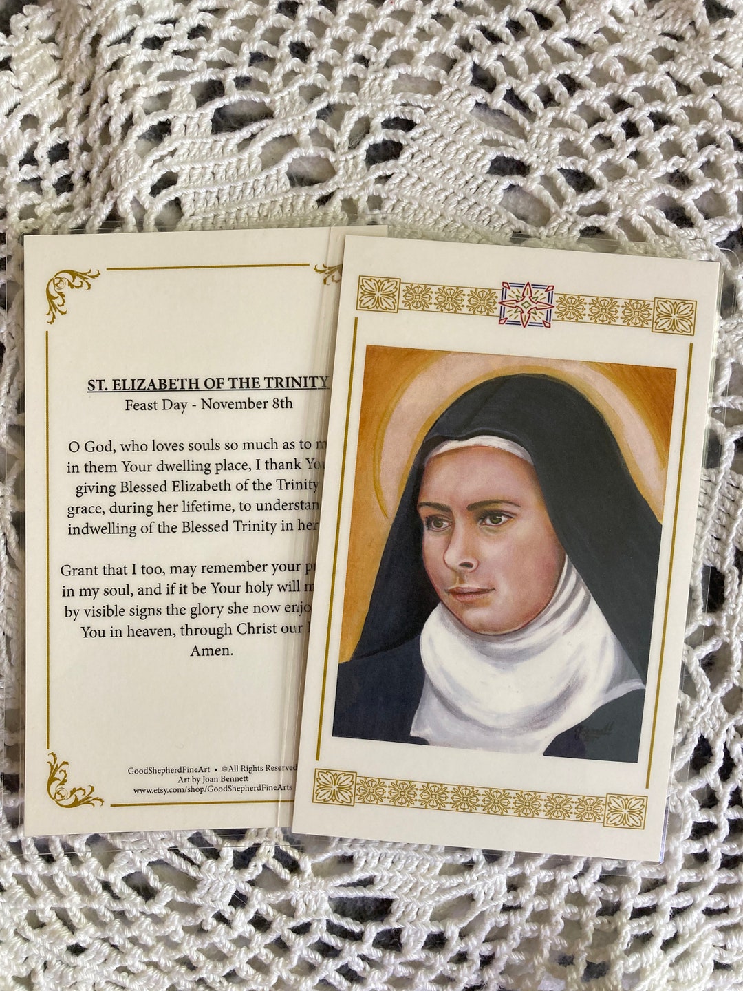 St. Elizabeth of the Trinity Carmelite Nun Relic Card or Prayer Card - Etsy