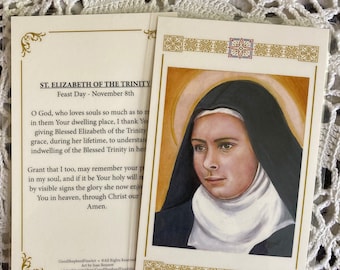 St. Elizabeth of the Trinity Prayer Card - Etsy