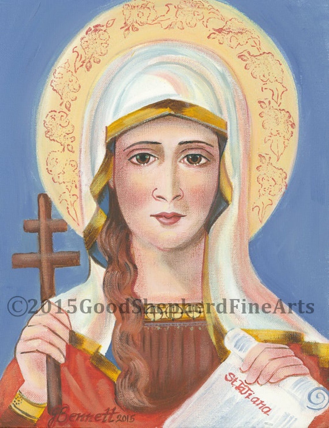 Saint Tatiana of Rome, Virgin, Marytr, 8x10 & 11x14 Prints on White ...