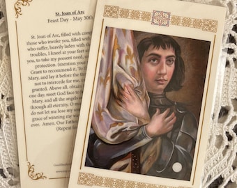 Saint Joan of Arc Prayer Card - Etsy