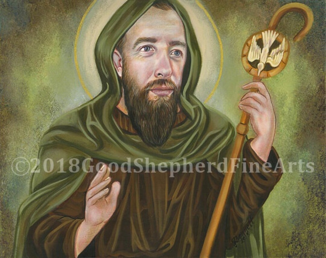 Saint Columba Apostle of the Picts, 8"x10" & 11"x14" Prints on White ...