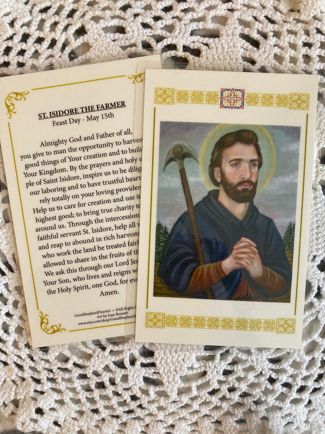 Saint Isidore the Farmer, Laminated, Relic Card Prayer Card - Etsy