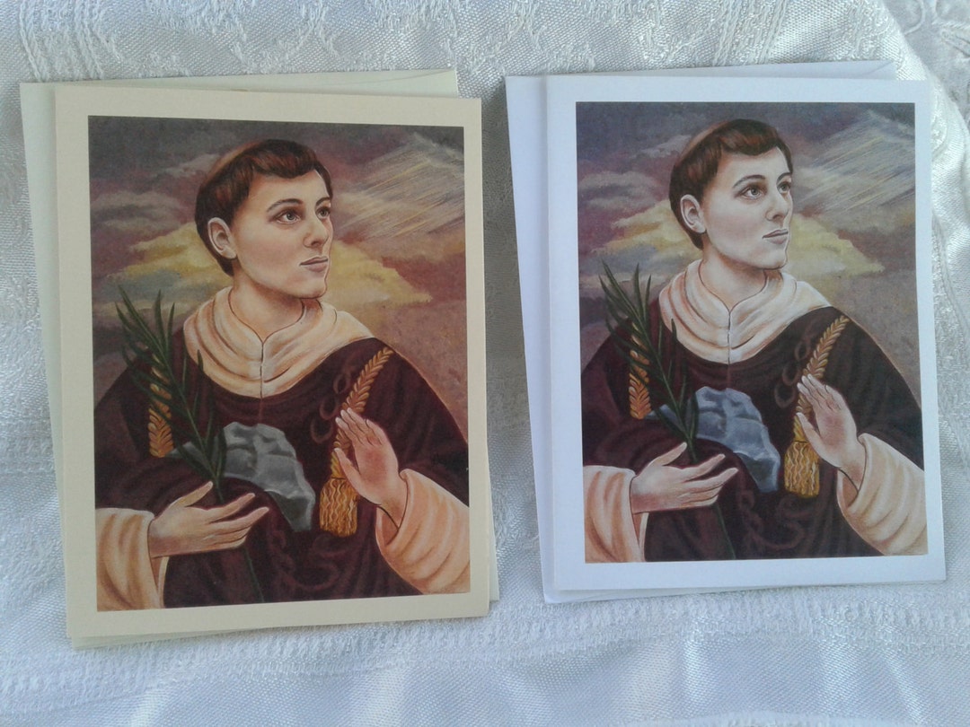 St. Stephen, First Martyr, Deacon, Stationery Cards White and Ivory ...