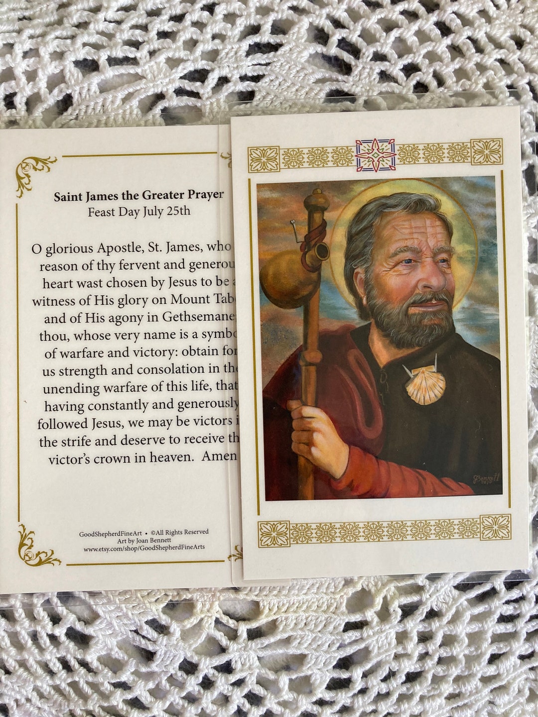 Saint James the Greater Apostle Relic Card or Prayer Card - Etsy