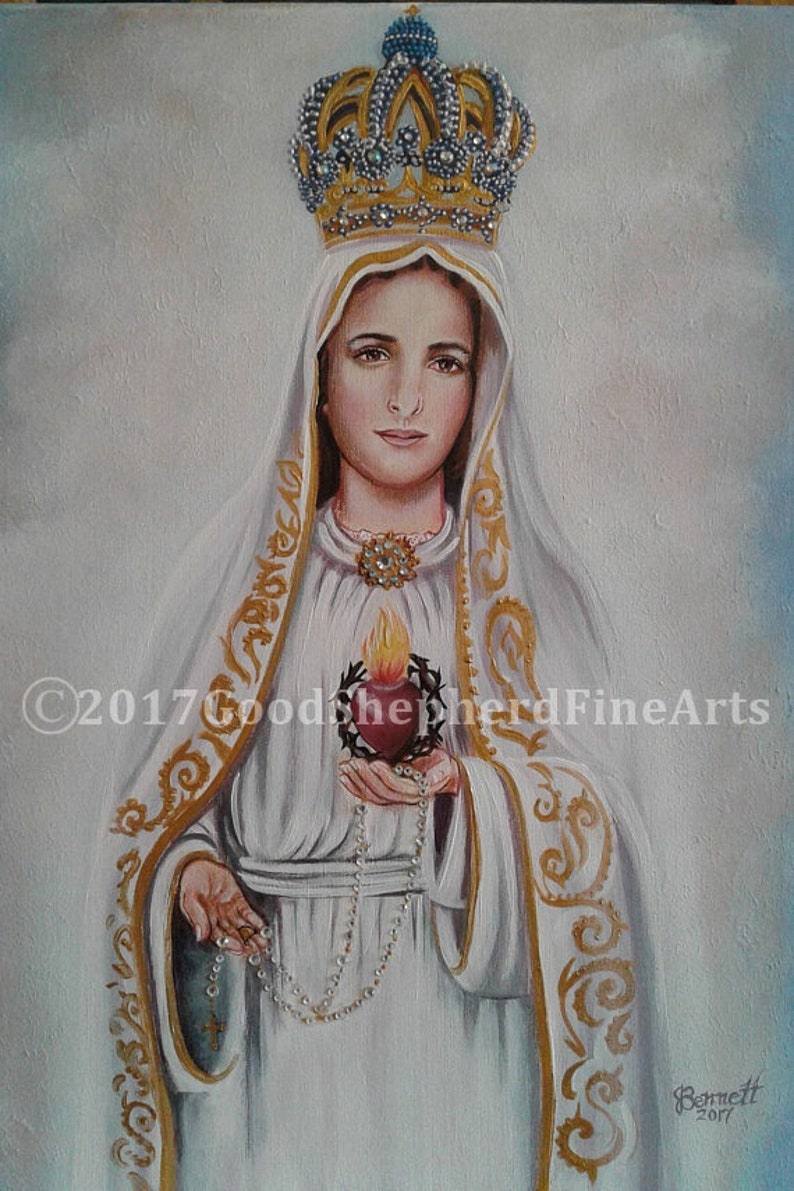 Our Lady of Fatima Queen of the Holy Rosary Queen of Heaven - Etsy