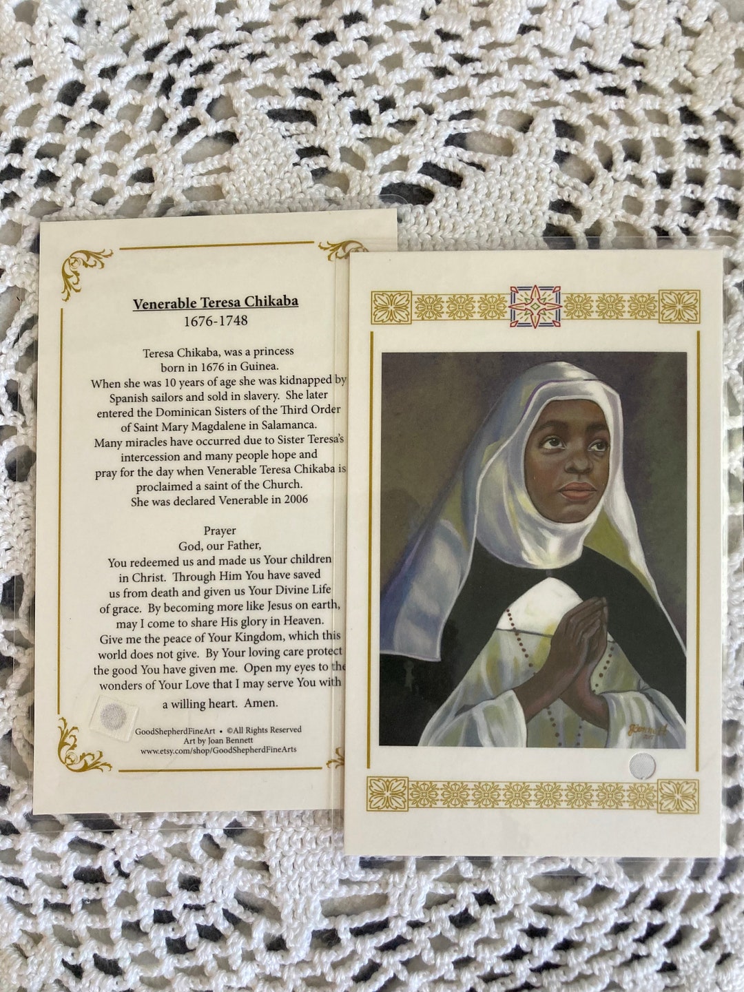 Venerable Teresa Chikaba Relic Card Prayer Card - Etsy