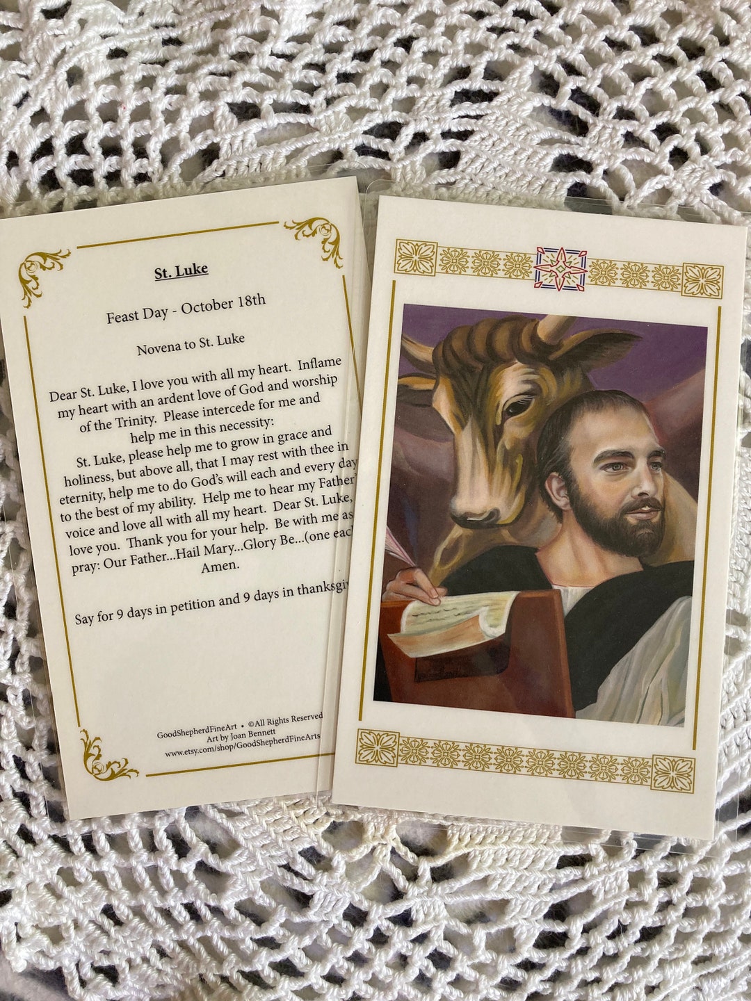 St Luke the Evangelist, Laminated Relic Card or Prayer Cards - Etsy