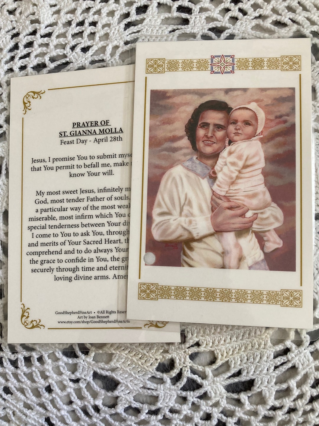 St. Gianna Beretta Molla Relic Card or Prayer Card - Etsy