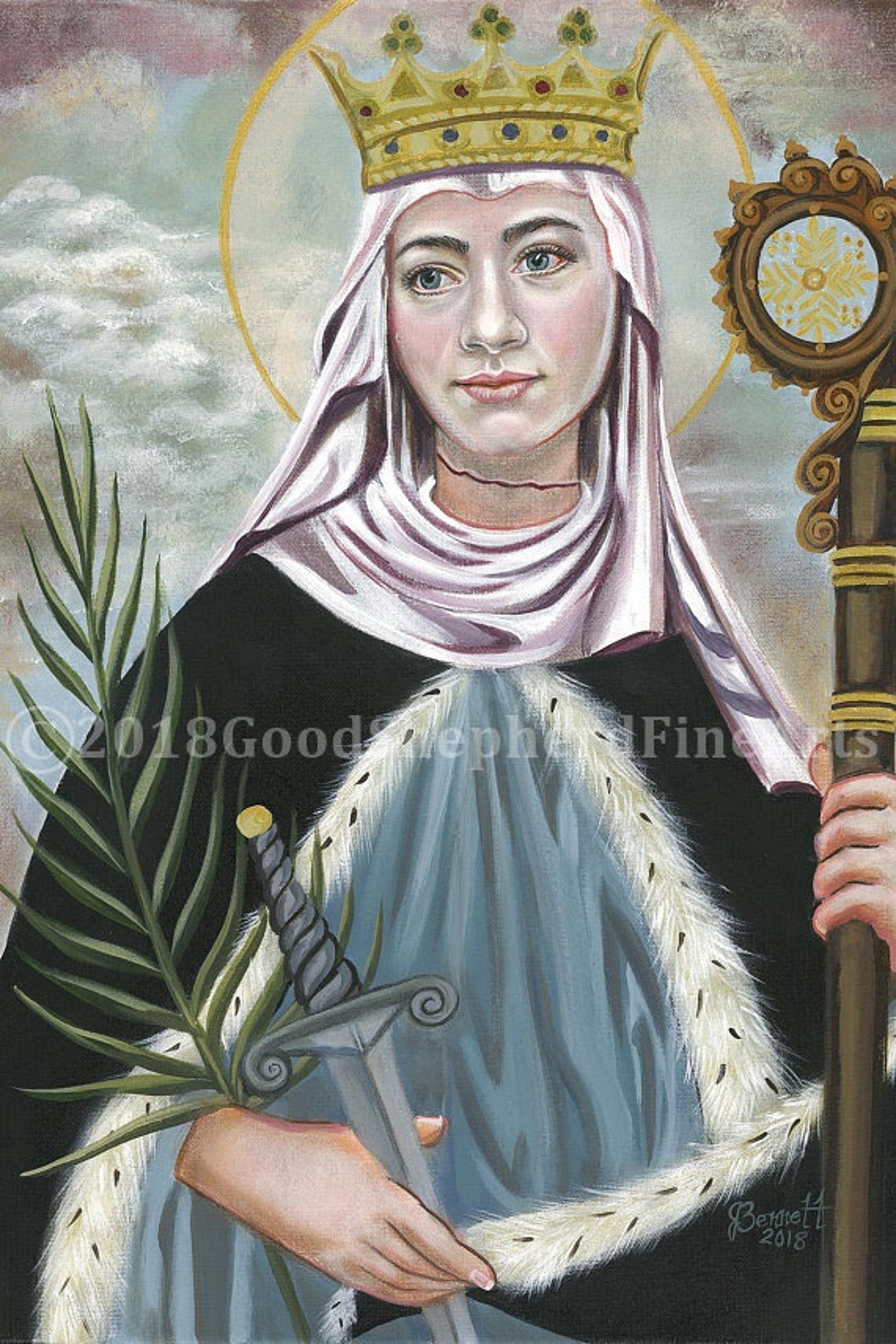 Saint Winifred Virgin Martyr and Abbess 8x10 & | Etsy