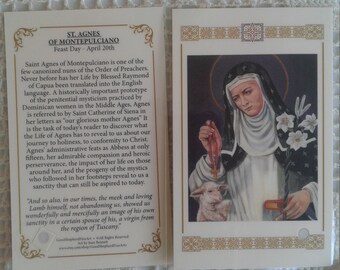 St Agnes Prayer Card - Etsy