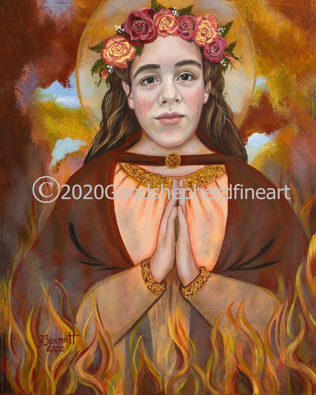 Saint Eulalia of Merida Young Christian Martyr - Etsy