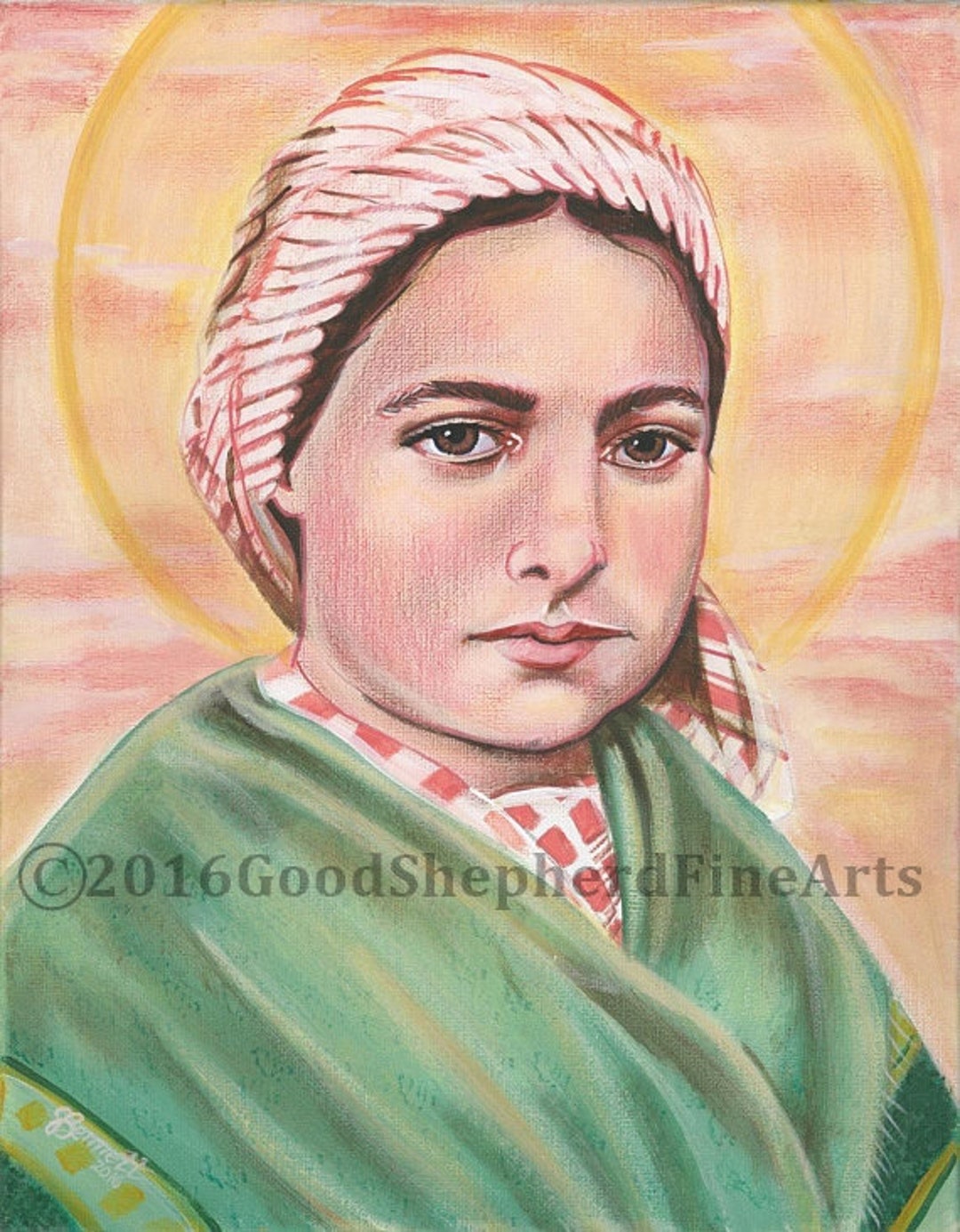 Saint Bernadette Our Lady of Lourdes Seer France French Saint Nun Print ...