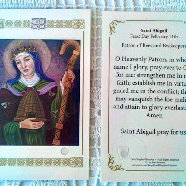 St Abigail Prayer Card - Etsy