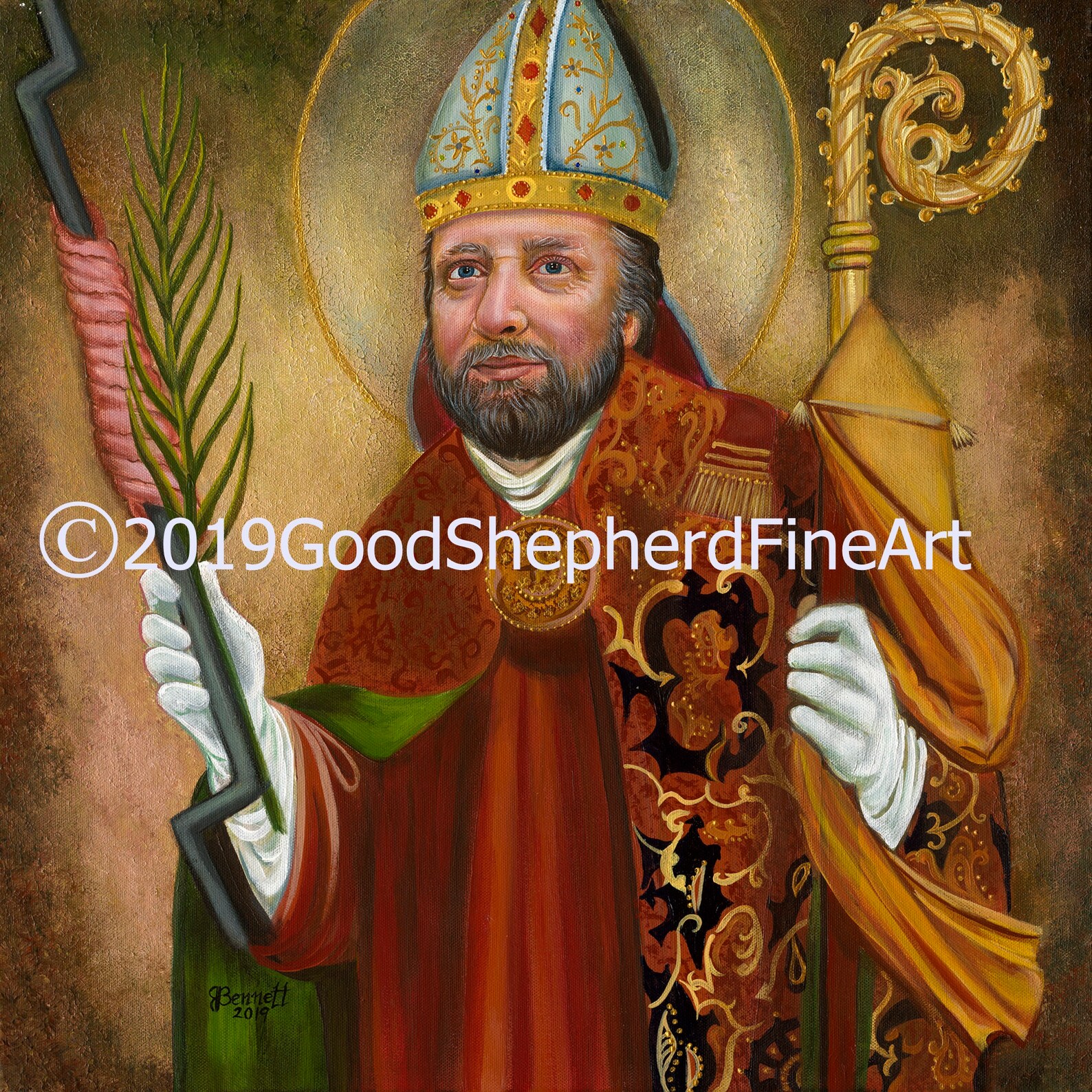 Saint Erasmus Formia Bishop Martyr Holy Helper Saint Elmo - Etsy