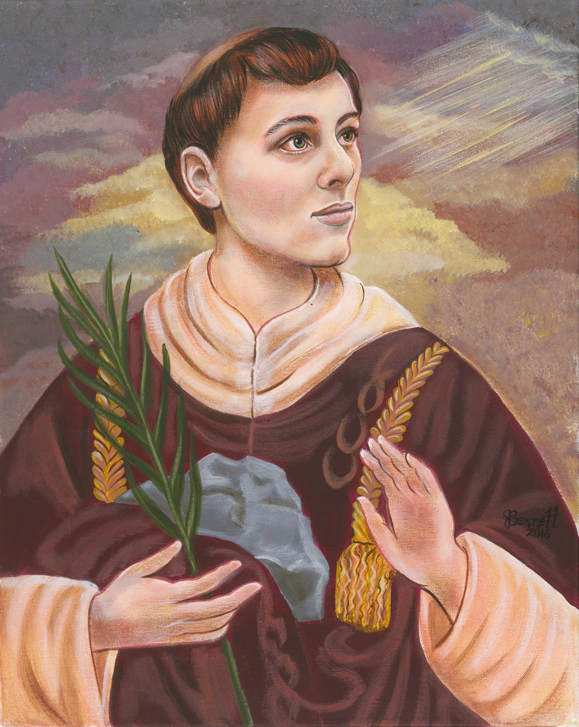 St. Stephen First Martyr Deacon Stationery Cards White and | Etsy