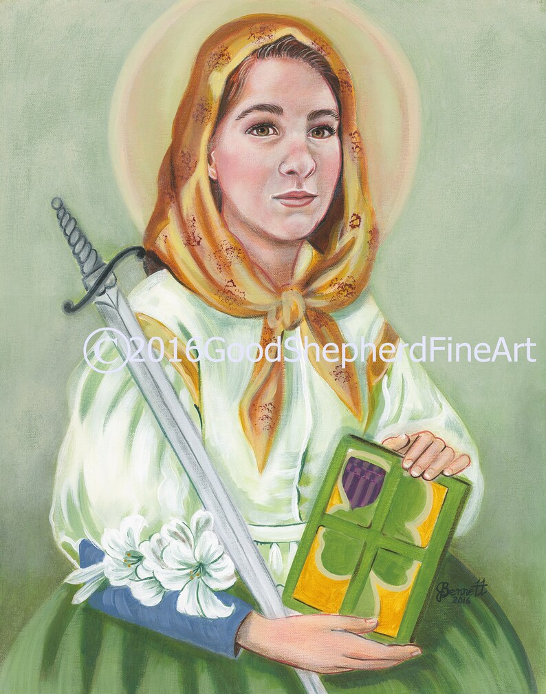 Virgen de Santa Dymphna, mártir 8x10 y 11x14 Impresiones en cartulina ...