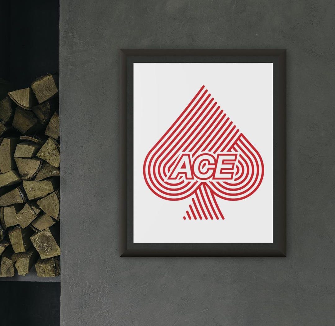 The Ace of Spades Wall Art, Pop Art Inspired Matte Game Room Decor ...