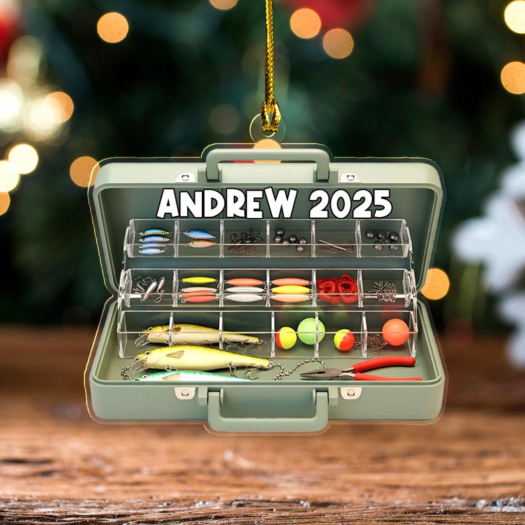 Fishing Tackle Box 2D Flat Acrylic Ornament/fisherman Ornament/fishing ...