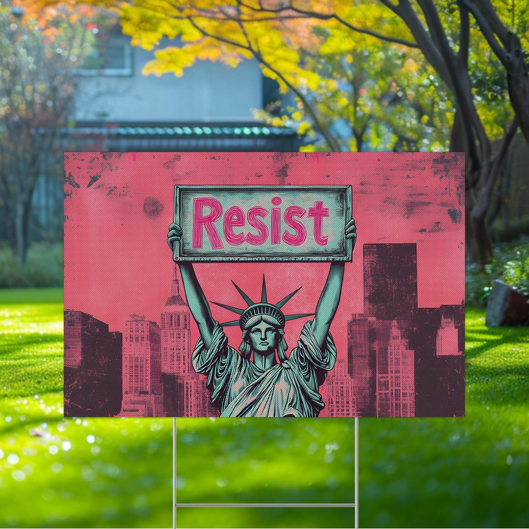 Resist Yard Sign/resist Hate Lawn Sign/anti-maga Sign/pro Women's ...