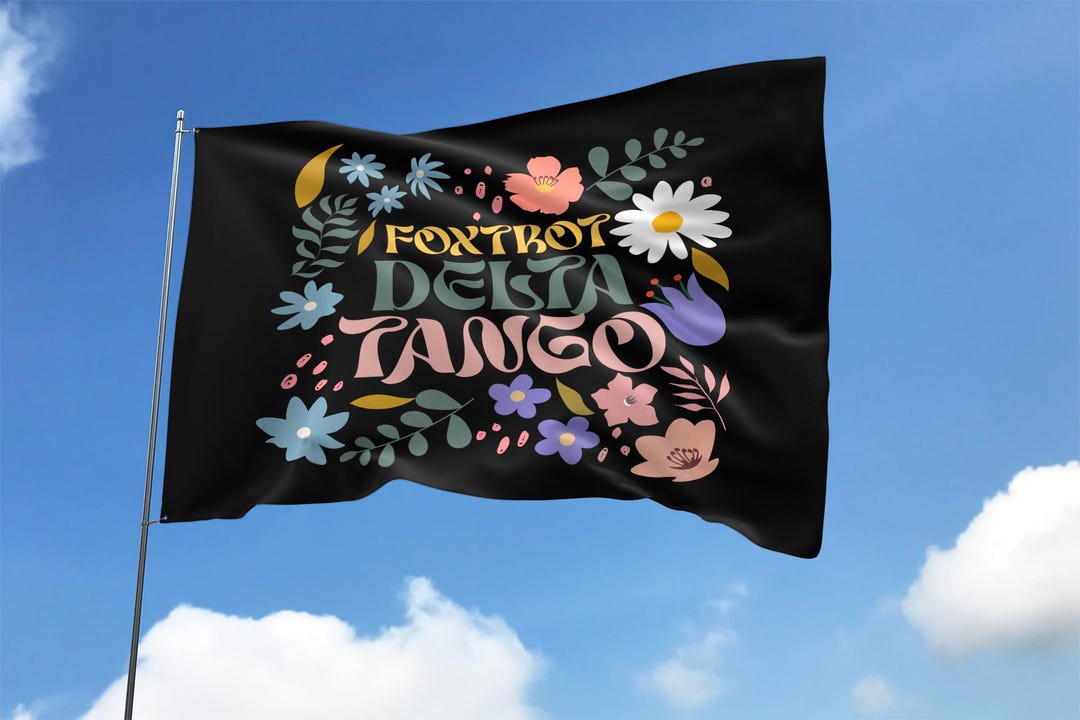 Foxtrot Delta Tango Flag, Subtle Flowers Anti Maga Flag, FDT Flower ...