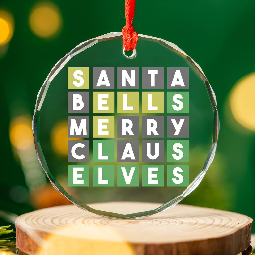 Wordle Ornament/wordle 2D Christmas Gift/funny Wordle Lover Gift 2025 ...