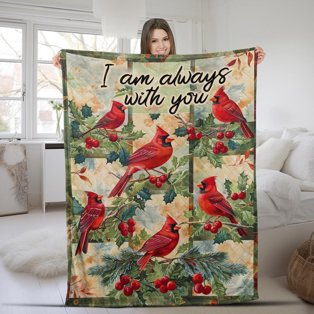 Cardinal Blanket, I Am Always With You Blanket, Memorial Blanket ...
