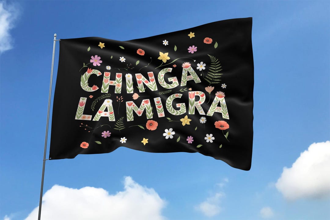 Chinga La Migra No Kings House Flag – Anti ICE Protest Flag, Pro ...