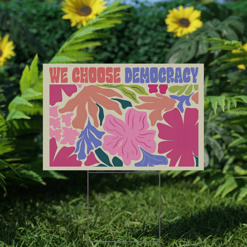 Pro Democracy Yard Signs - Etsy