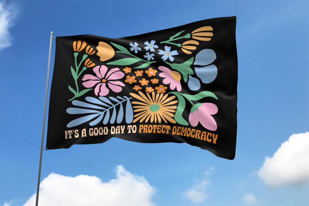 It's a Good Day to Protect Our Democracy House Flag, Political Yard ...