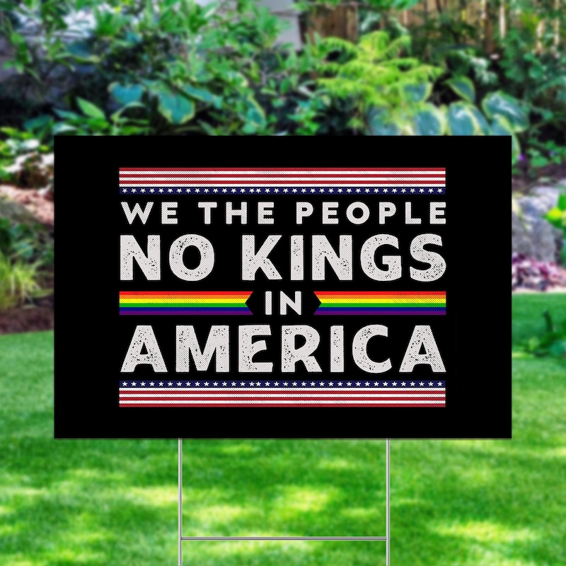 No Kings Protest Signs - Etsy