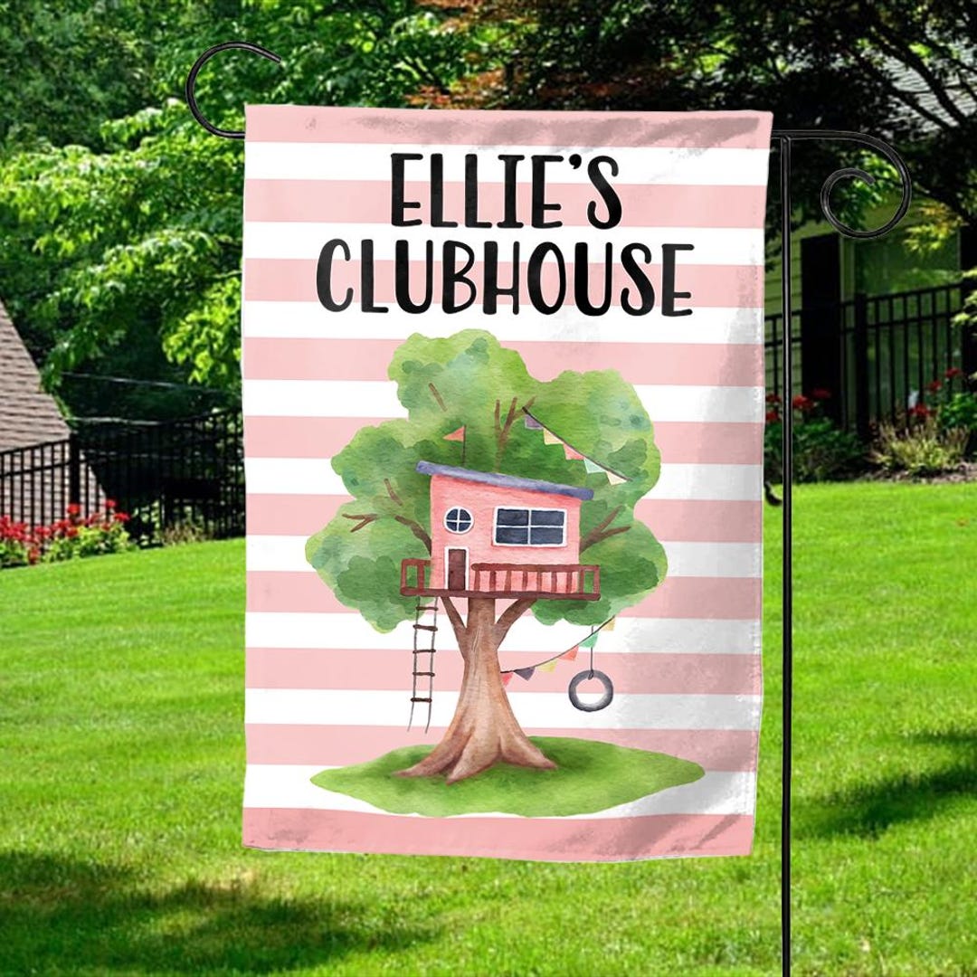 Custom Clubhouse Flag, Tree House Flag, Fort Flag, Personalized Flag ...