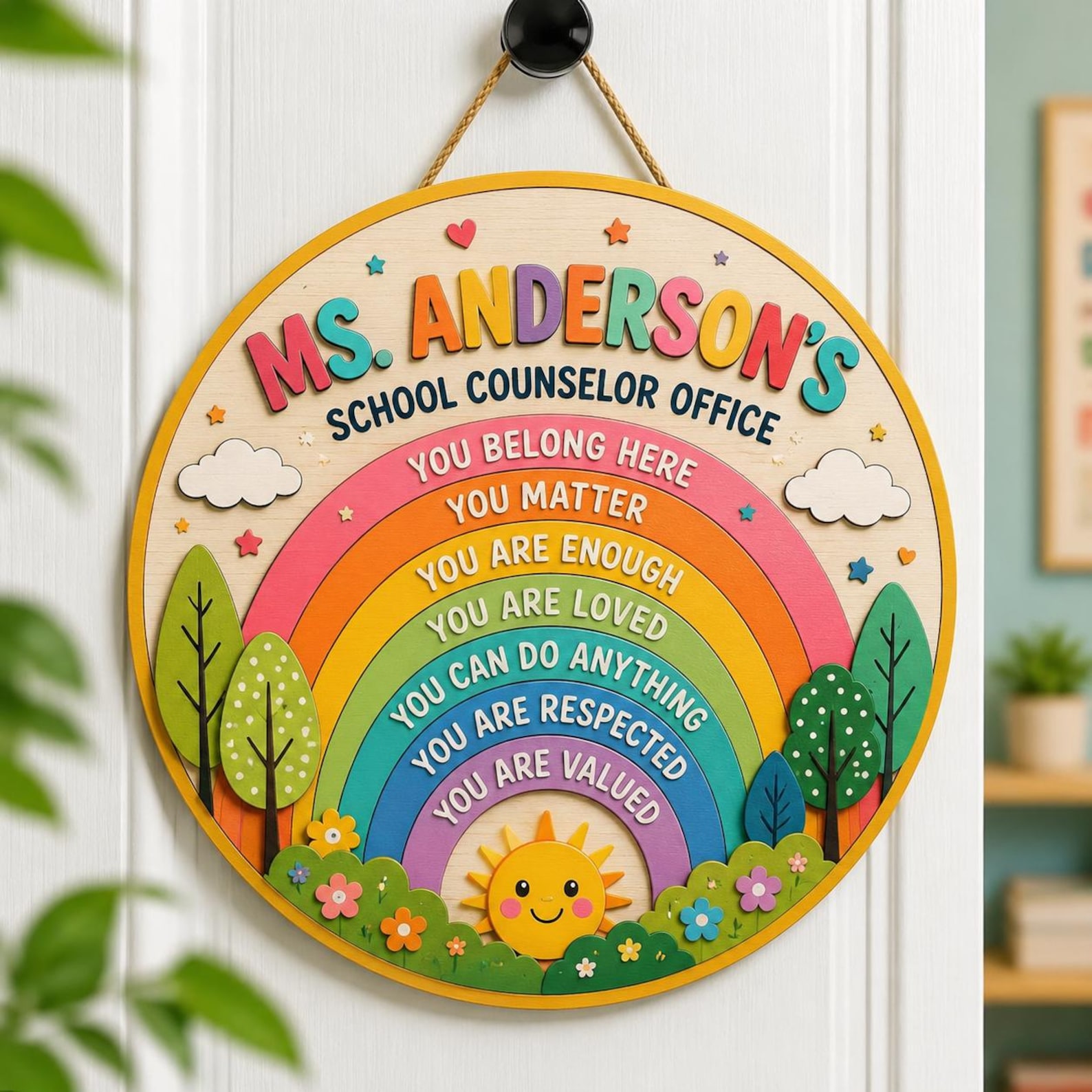 Personalized Teacher Welcome Back to School Gift, Custom Teacher Door ...