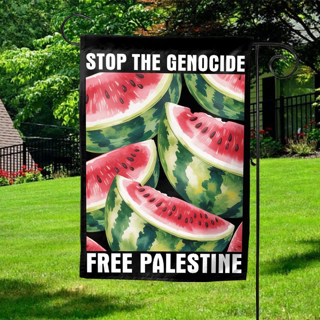 Stop the Genocide Free Palestine Flag, Ceasefire Now Protest Banner ...