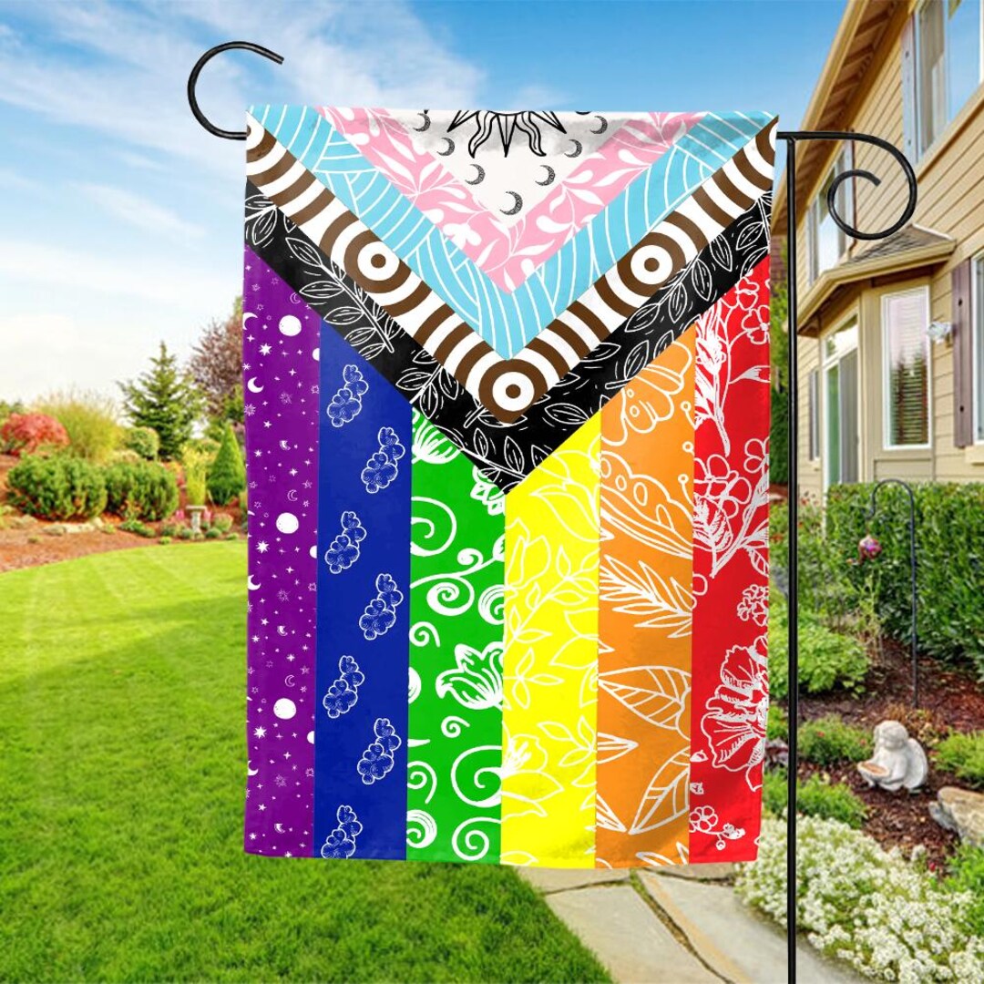 Pride Garden Flag/lgbtq Pride Progress Garden Flag/outdoor Decor Flag ...
