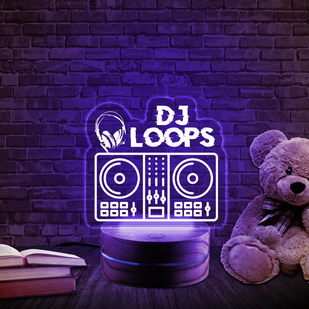 Acrylic Light up DJ Mix Board, Custom Engraved Night Light ...