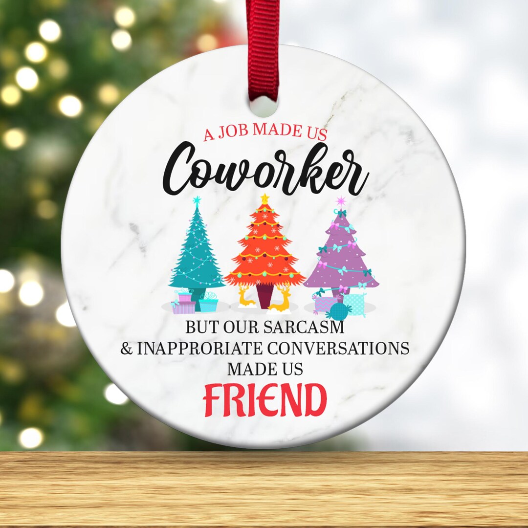 Work Besties Ornament, Work Bestie Christmas Gifts, Coworker Ornament ...