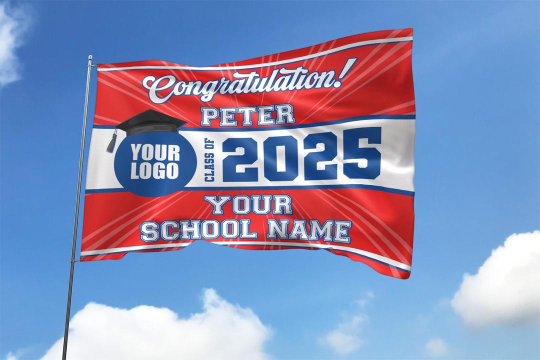 Graduation House Flag, College Grad House Flag, High School Flag ...