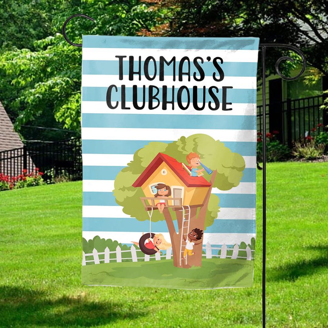 Custom Clubhouse Flag, Tree House Flag, Fort Flag, Personalized Flag ...