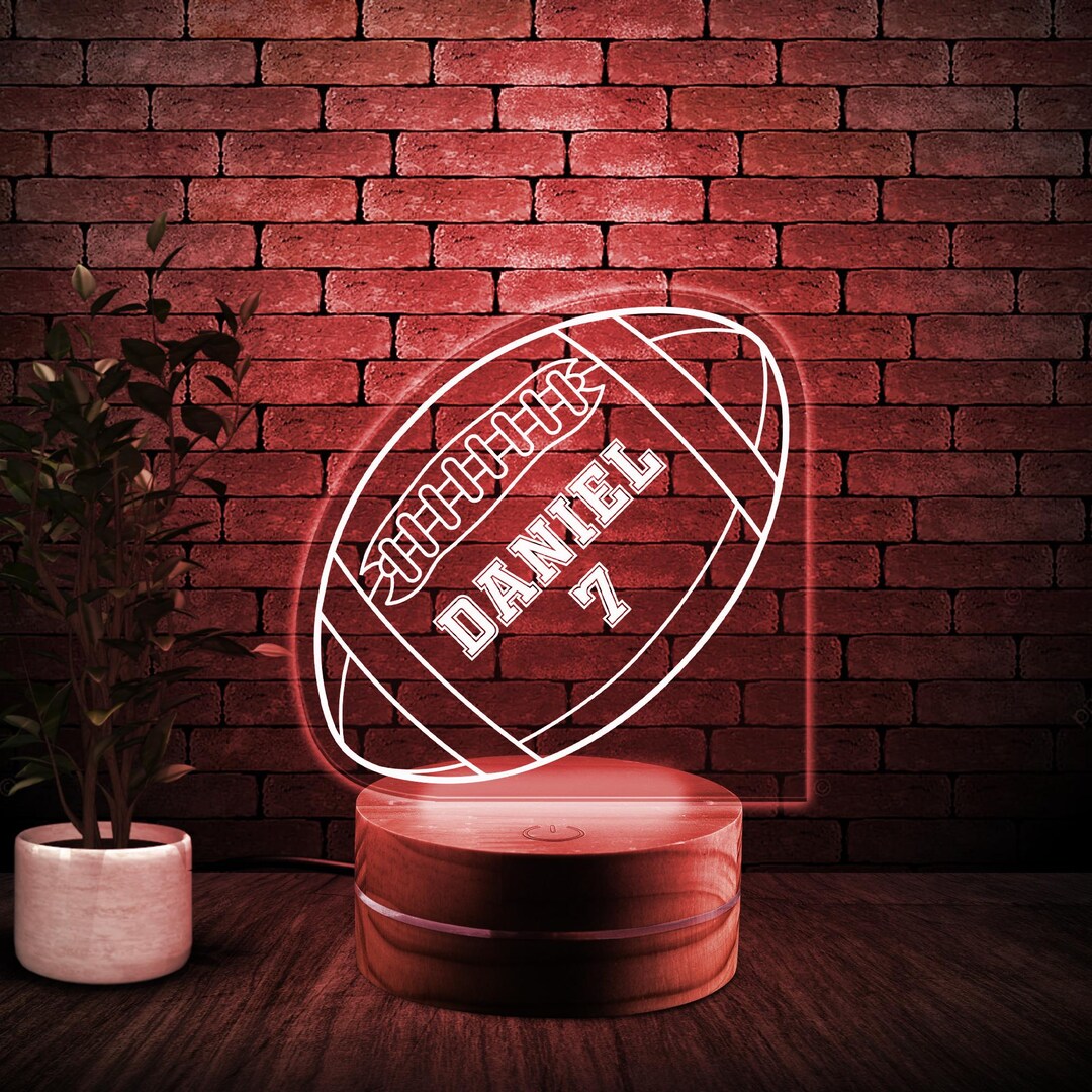 Personalized LED Football Night Light/custom 3D Led Lamp/sports Night ...