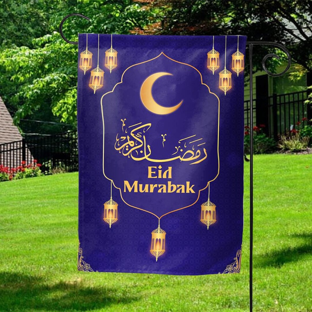 EID Mubarak Garden Flag, Muslim Flag, Ramadan Gift, Ramadan Mubarak ...