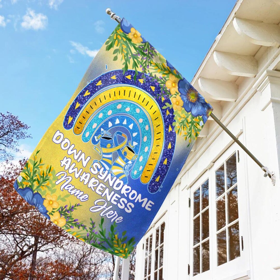 Down Syndrome Awareness, Down Syndrome Support Ribbon, Blue and Yellow ...