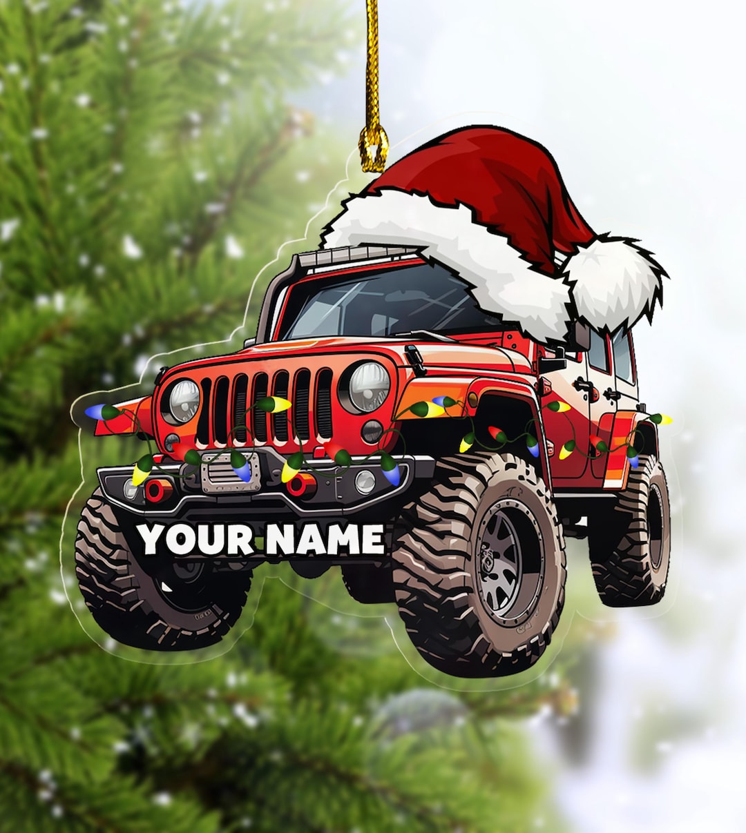Personalized Car Christmas Ornament,2d off Road Car Xmas Ornament ...