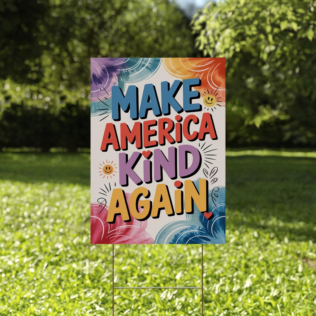 Anti-maga Yard Sign, Democrat Yard Sign, Leftist Sign, Liberal ...