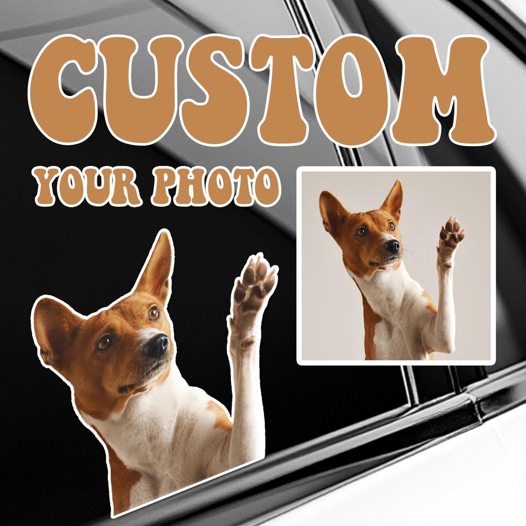 Dog Peekaboo Peeker Peeking Car Window Decals - Dog Lovers Bumper ...