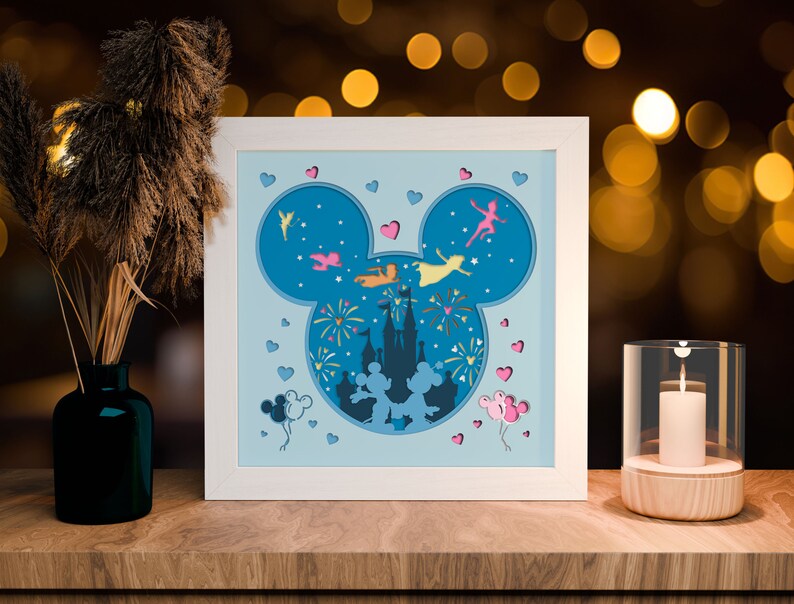 CARTOON 3D Shadow Box Digital Files Svg , 3D Layered Cardstock Art ...