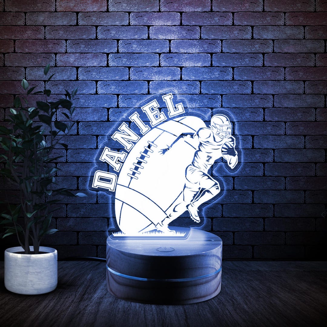 Personalized LED Football Night Light/custom 3D Led Lamp/sports Night ...